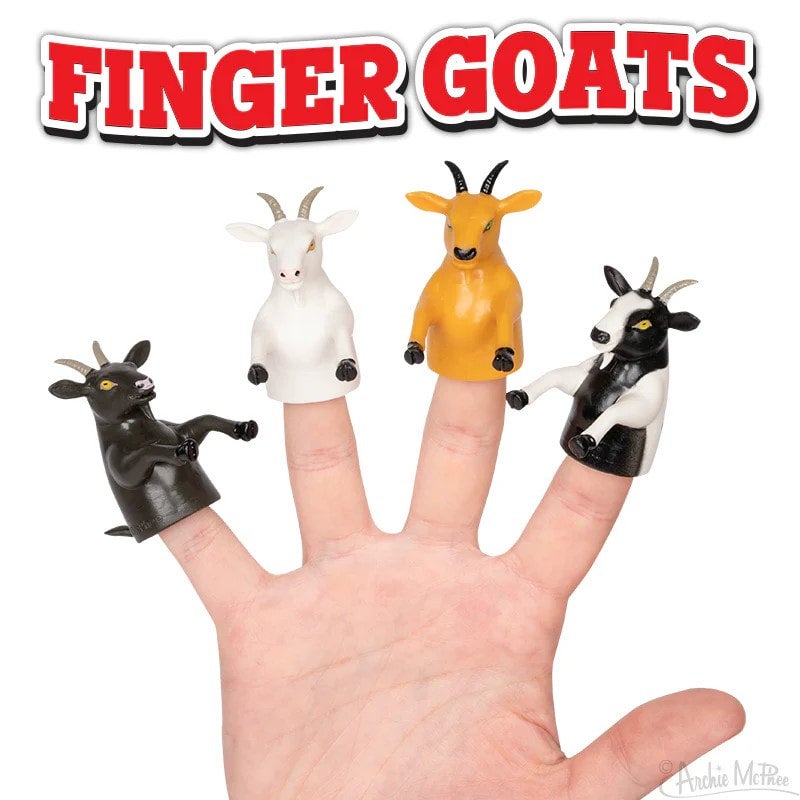 Finger Goats Finger Puppets by Archie McPhee | Glitch Gifts and Novelties