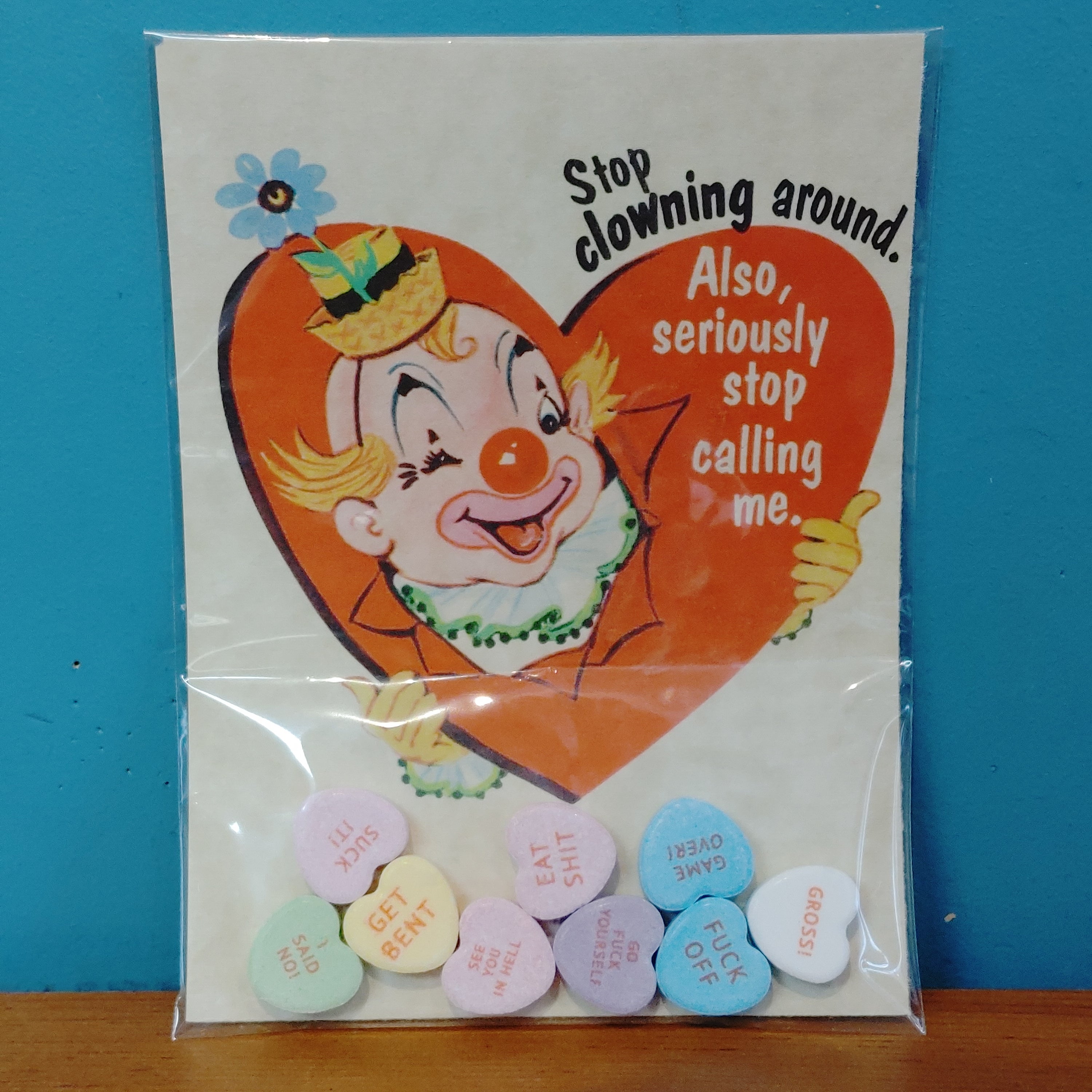 Stop Clowning Around Valentine's Card and Candy | Glitch Gifts and ...